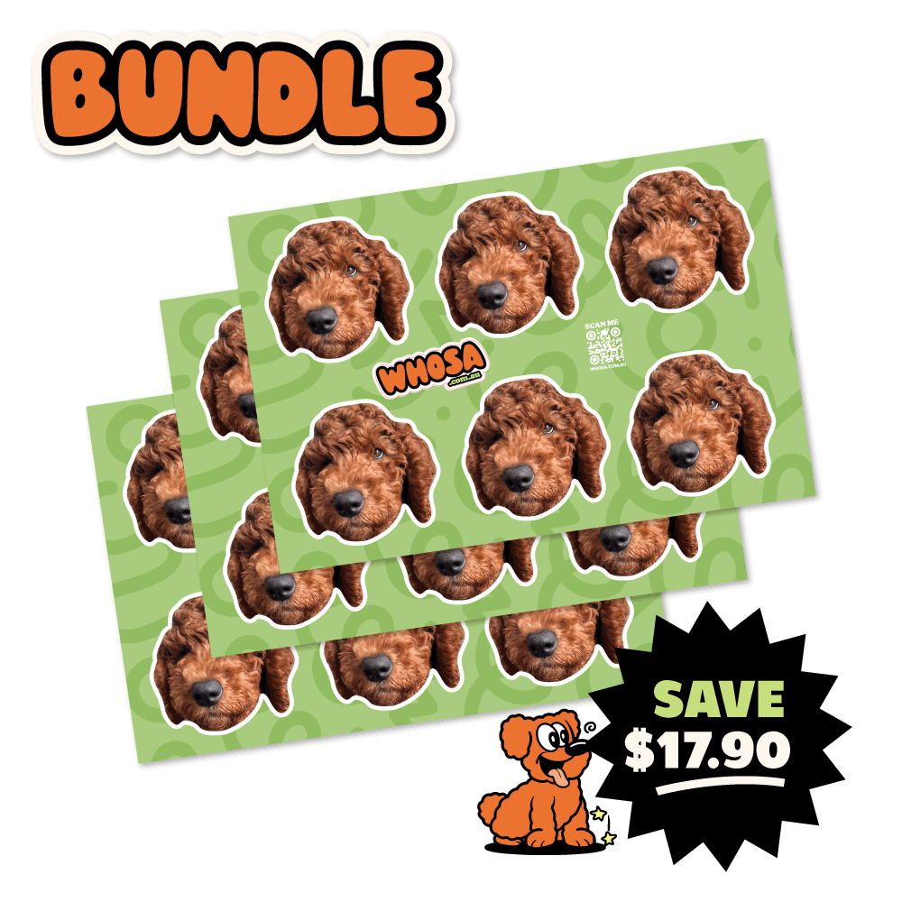 Custom Dog Sticker Sheet (6 Stickers Included) – WHOSA