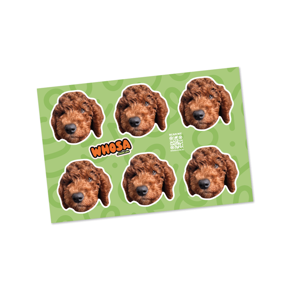 Custom Dog Sticker Sheet (6 Stickers Included) – WHOSA