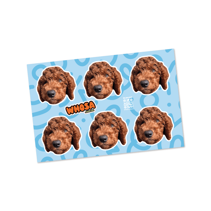 Custom Dog Sticker Sheet (6 Stickers Included) – WHOSA